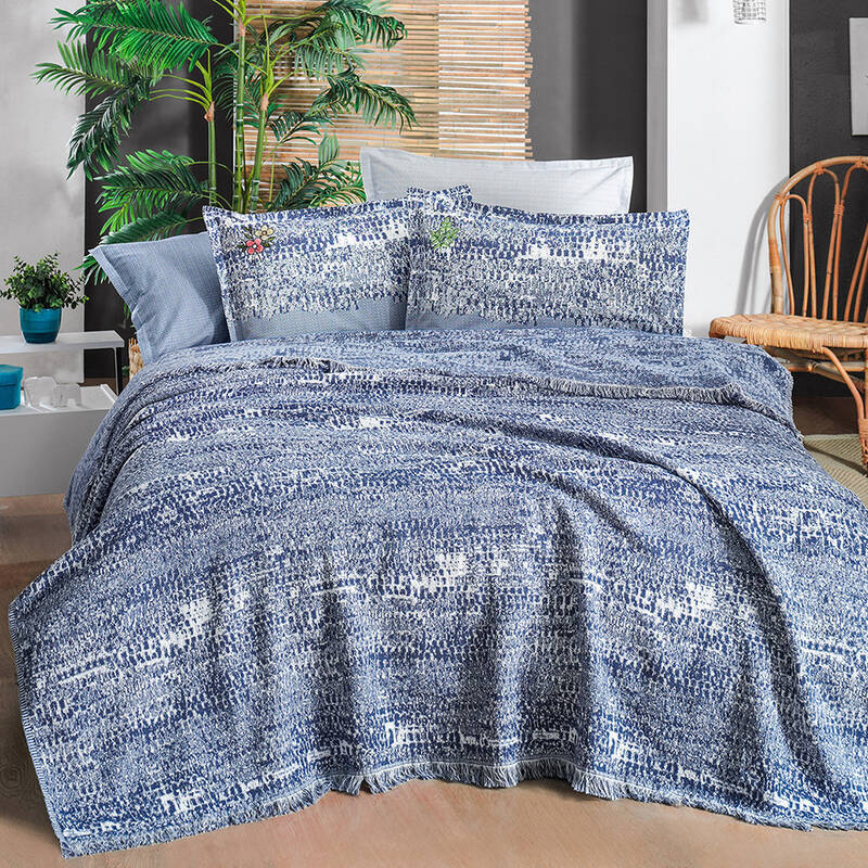 Darcia İndigo Tek Kişilik Pike Takımı - SAREV